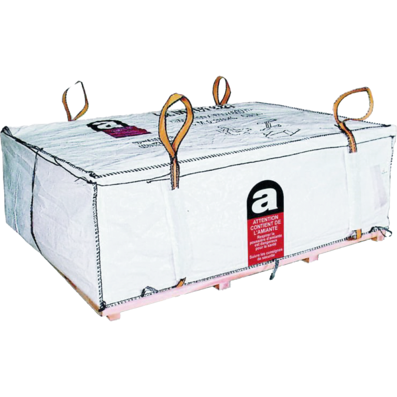 Grand sac de dépôt pour le transport de fibro-ciment amianté